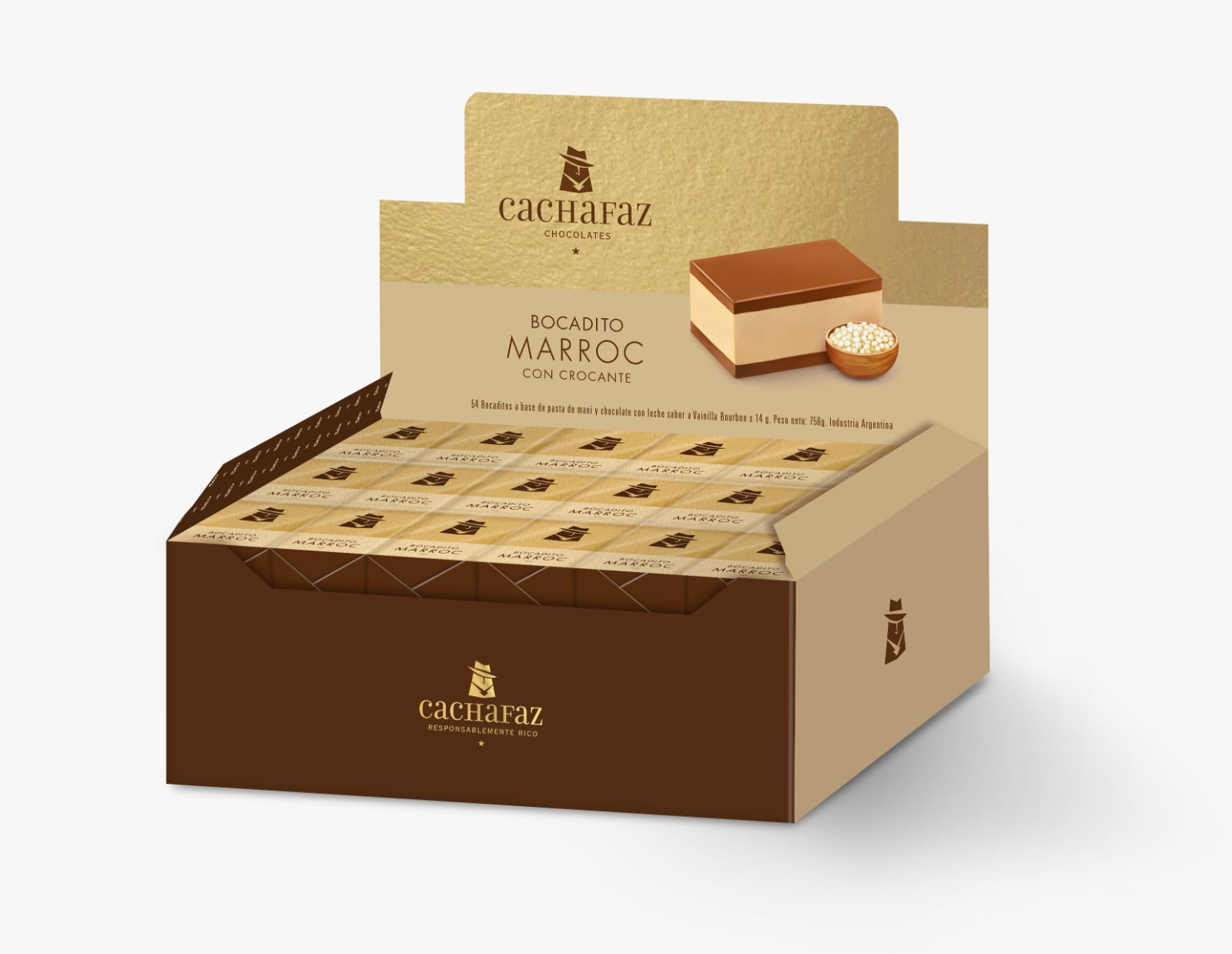 Bocadito Marroc con Crocante caja x 54 unidades – Tienda Cachafaz