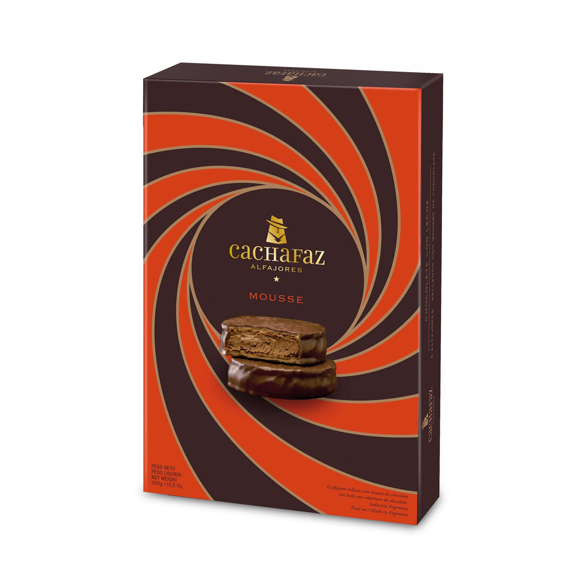 Alfajor Mousse de Chocolate - Caja Regalo 6 U. – Tienda Cachafaz